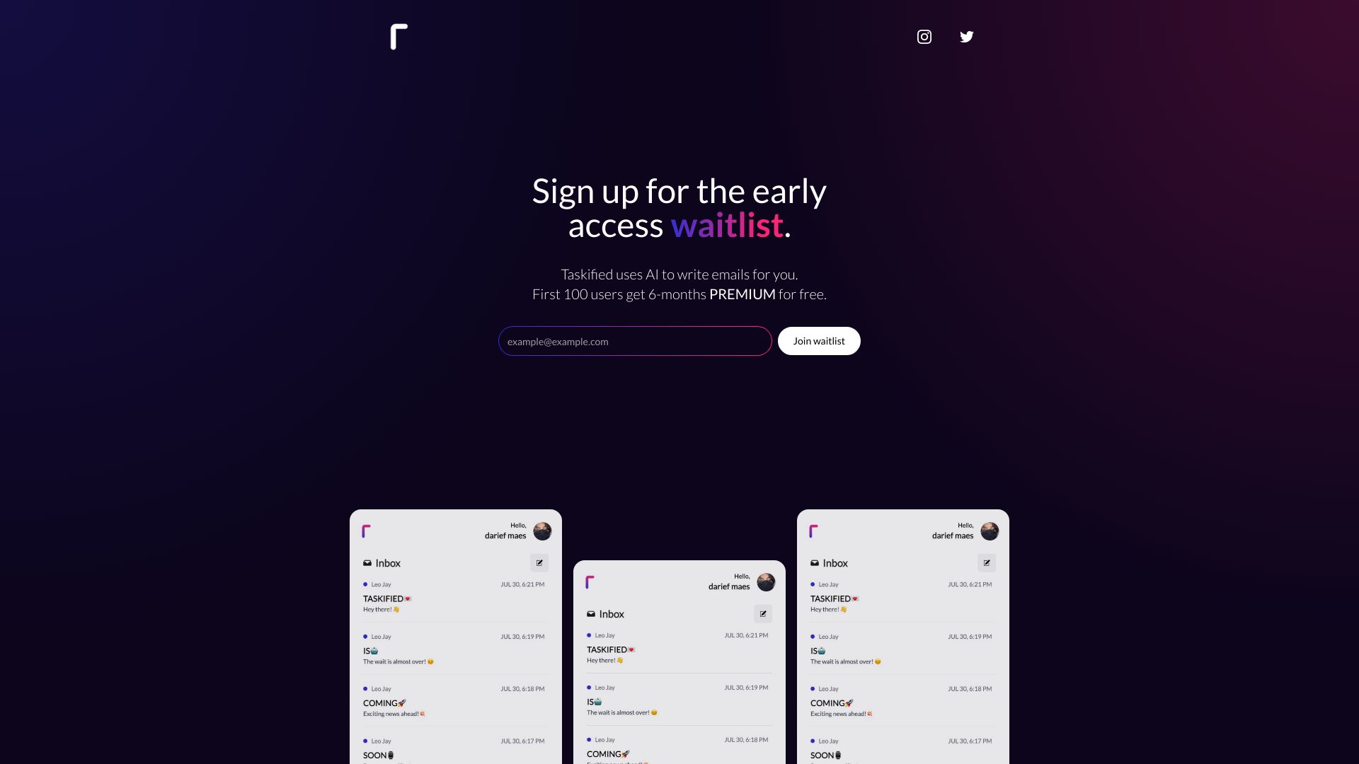 Taskified Startup Ideas AI